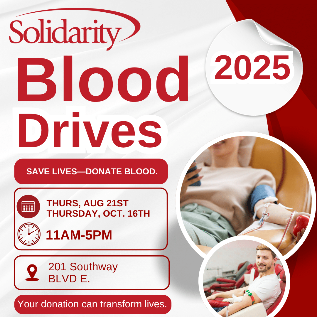 Solidarity Blood Drive | Solidarity Community Federal Credit Union